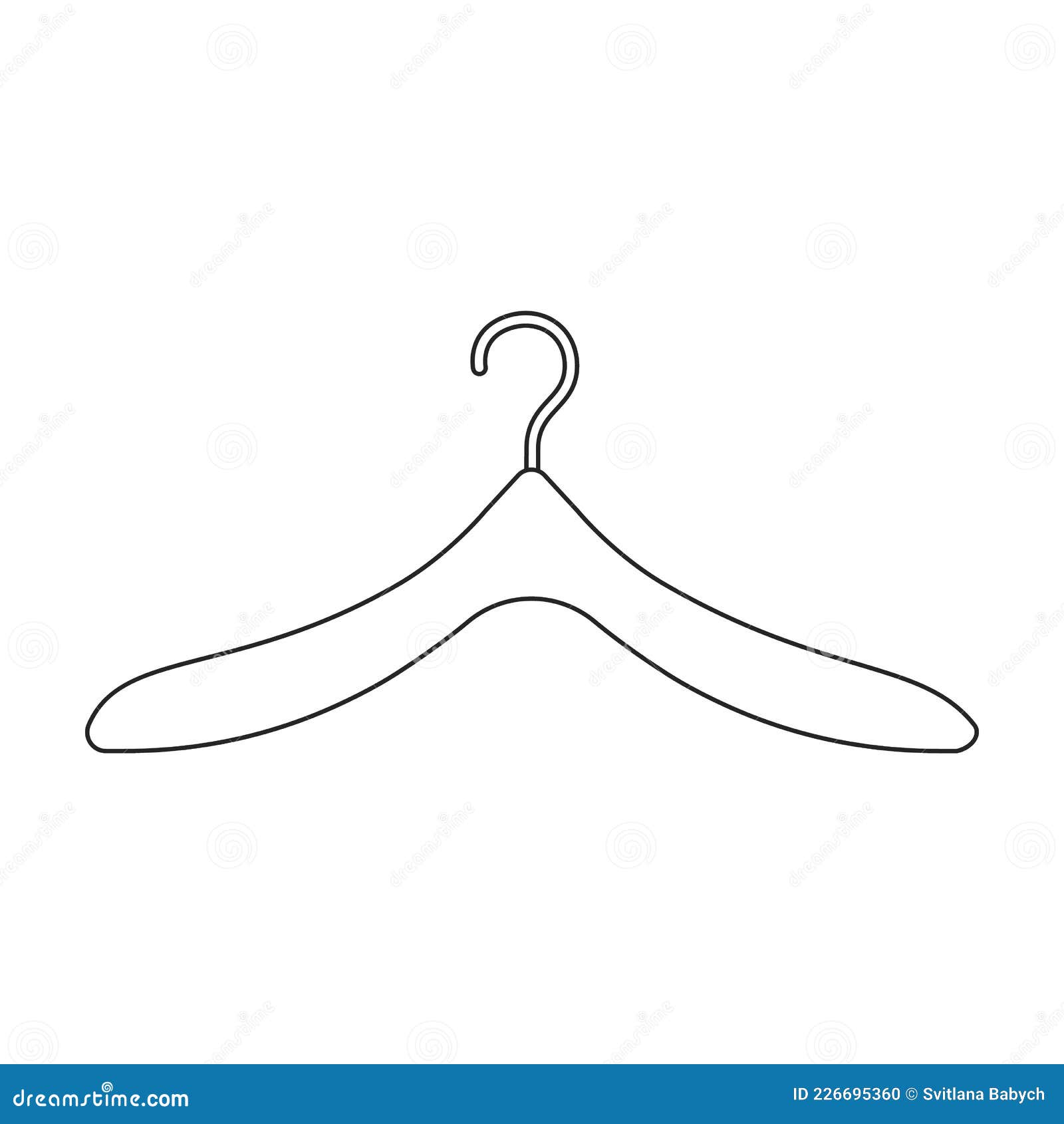 Hanger Vector Icon.Outline Vector Icon Isolated on White Background ...