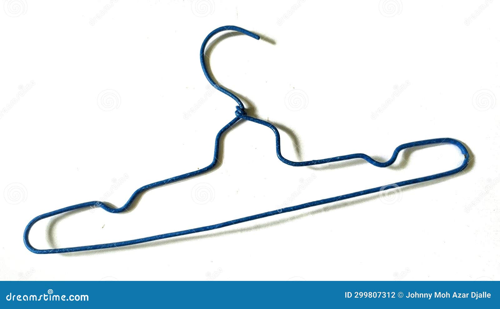 Hangers in Blue Color Isolated White Background Stock Photo - Image of ...