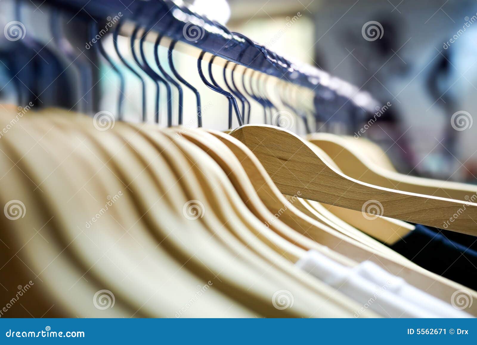 Hangers in a shop stock image. Image of outfit, copyspace - 5562671