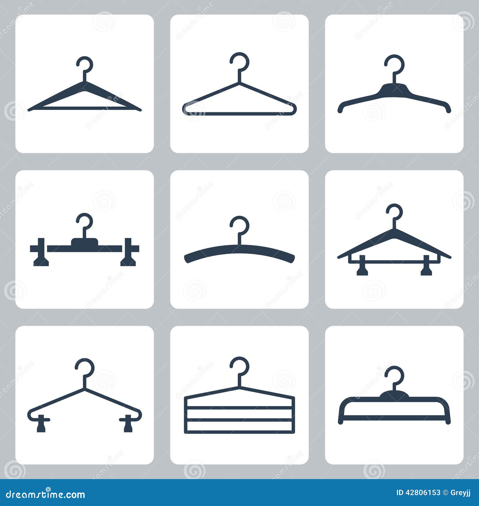 Hangers vector icons stock vector. Illustration of hangers - 42806153