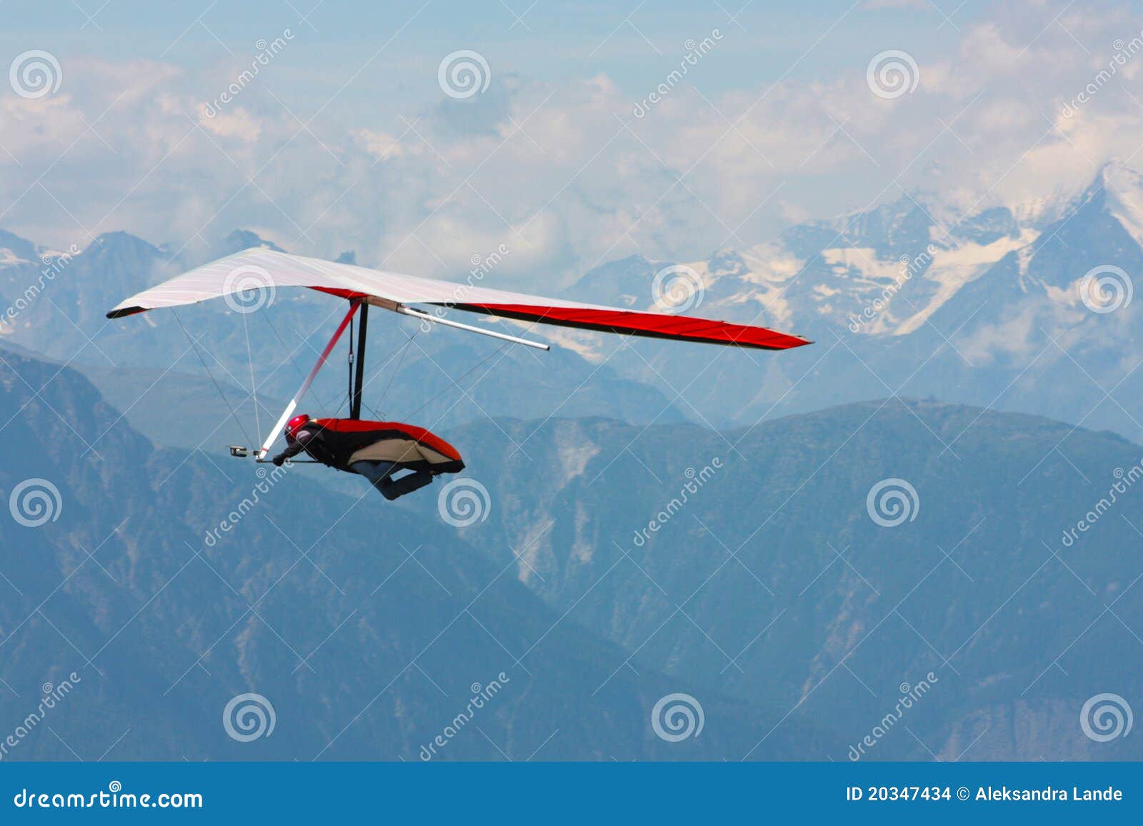 Hanggliding in swiss Alps stock photo. Image of hang - 20347434