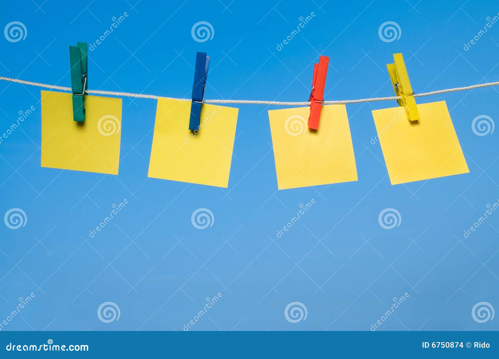 Hanging Adhesive Notes stock photo. Image of summer, post - 6750874