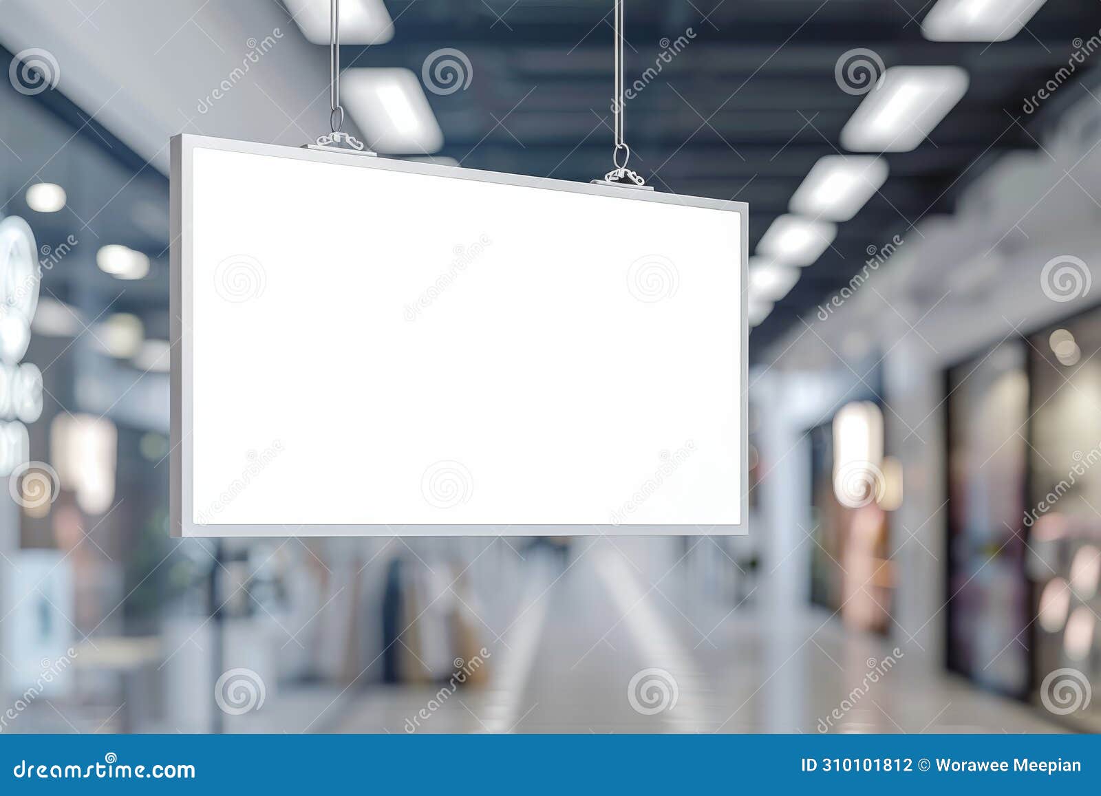 Hanging Advertising Billboard. Generative AI Stock Photo - Image of ...