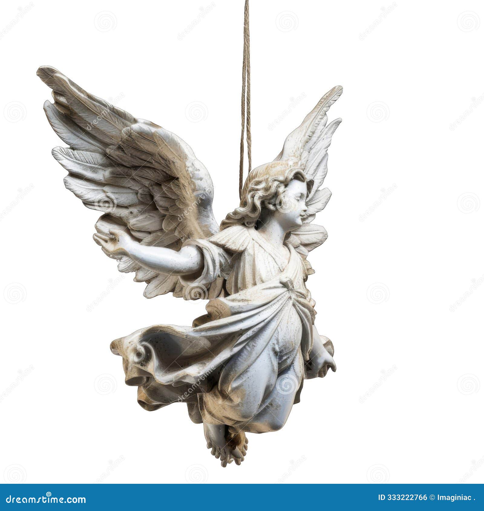 Hanging Angel Statue with Wings Spread Stock Illustration ...