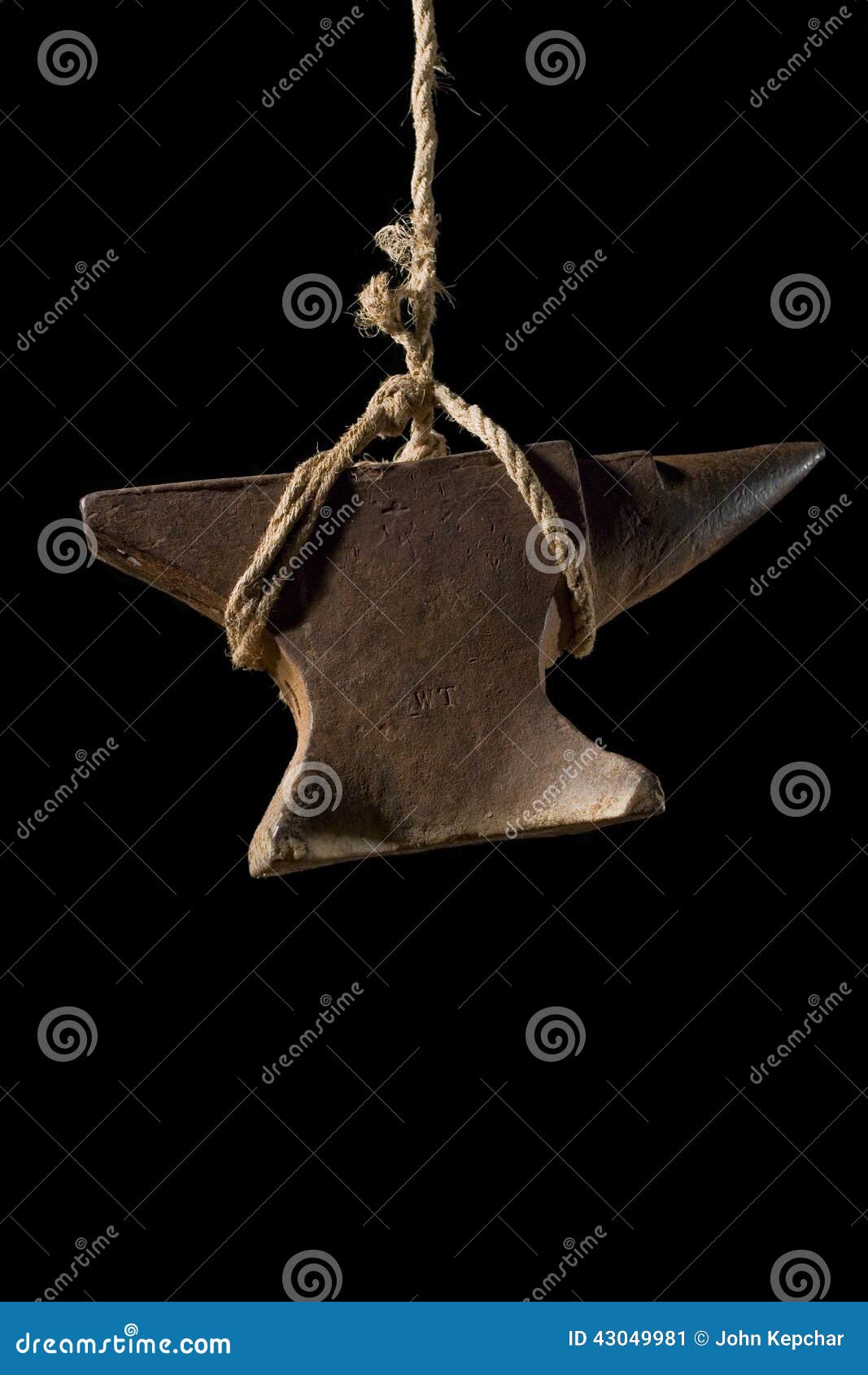 Hanging Anvil stock image. Image of iron, frayed, heavy - 43049981