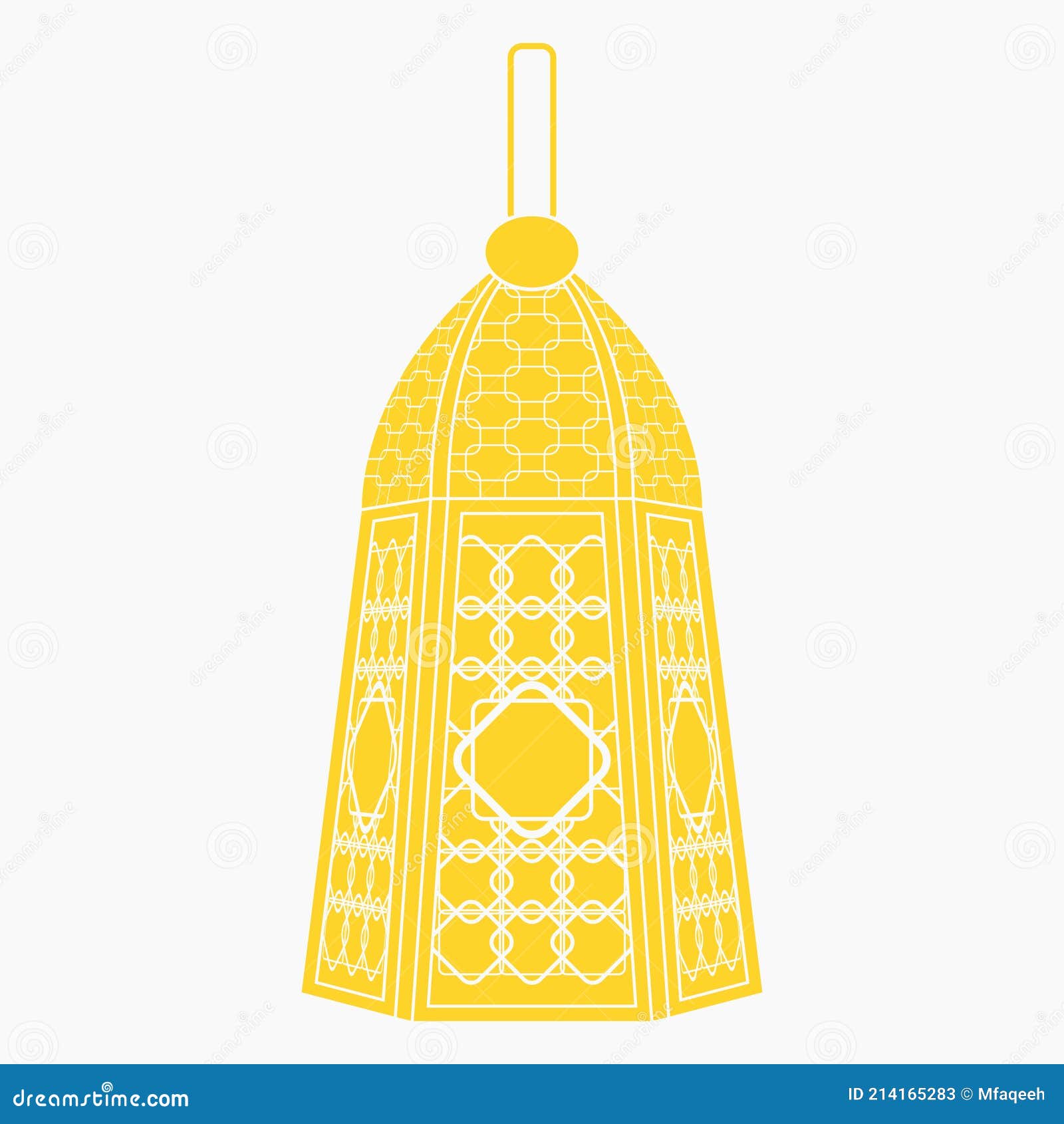 Hanging Arabian Lamp in Monochrome Style Vector Illustration Stock ...