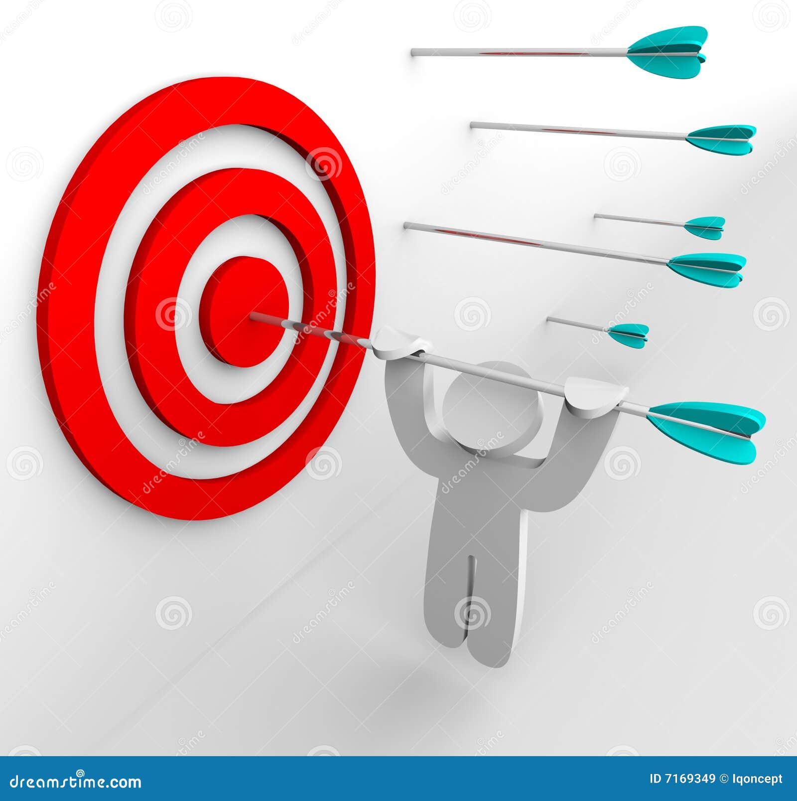 Hanging from Arrow in Target Stock Illustration - Illustration of ...