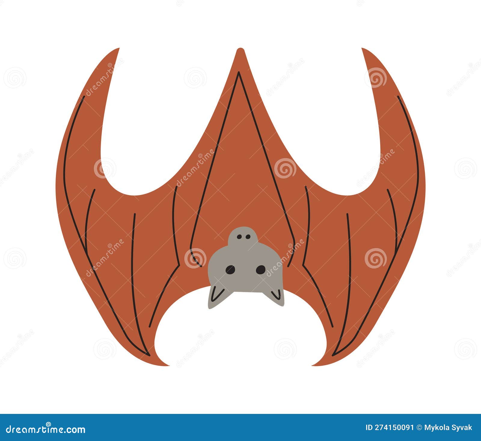 Hanging Bat Bird stock vector. Illustration of head - 274150091