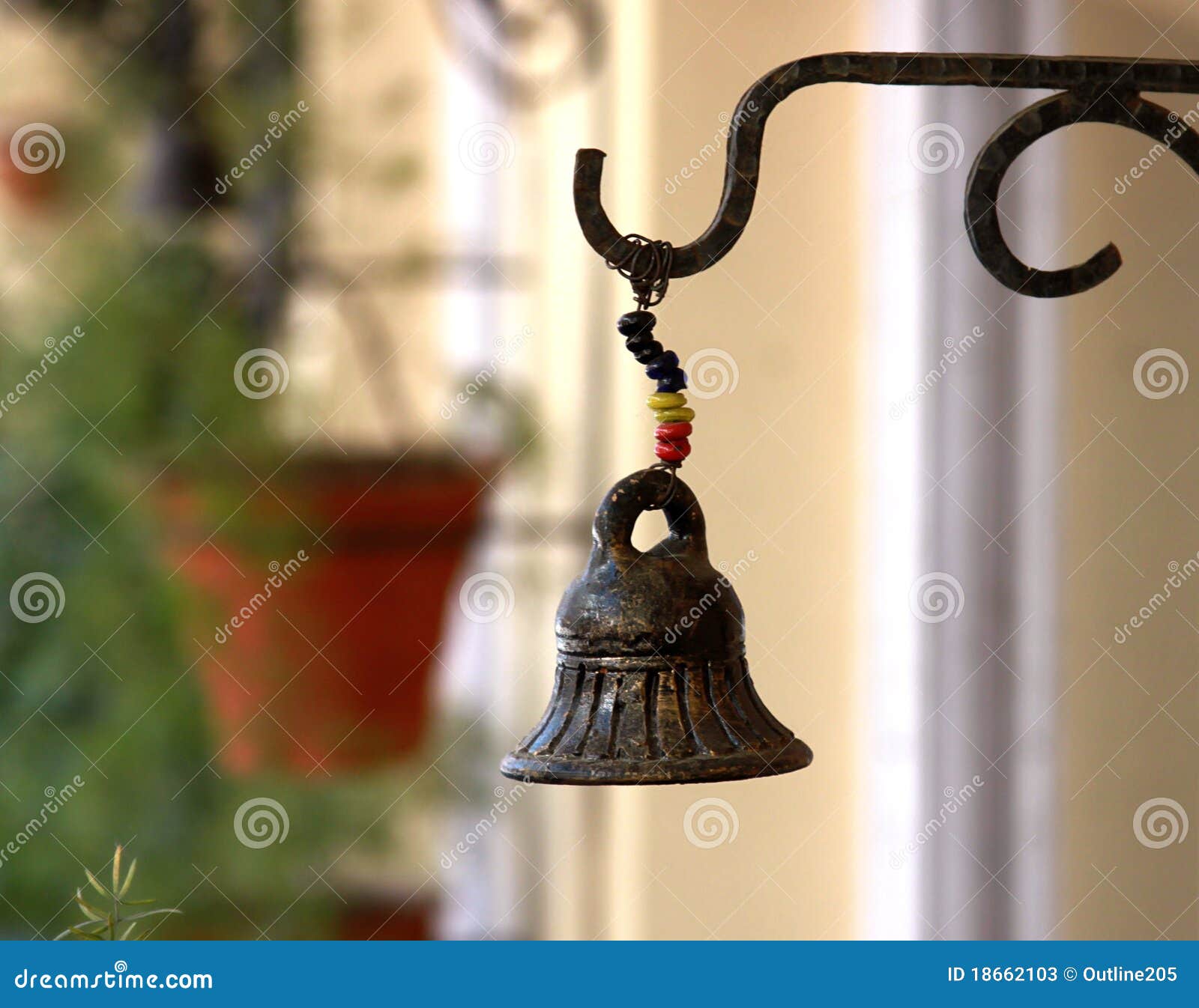 Hanging bell stock image. Image of attention, temple - 18662103