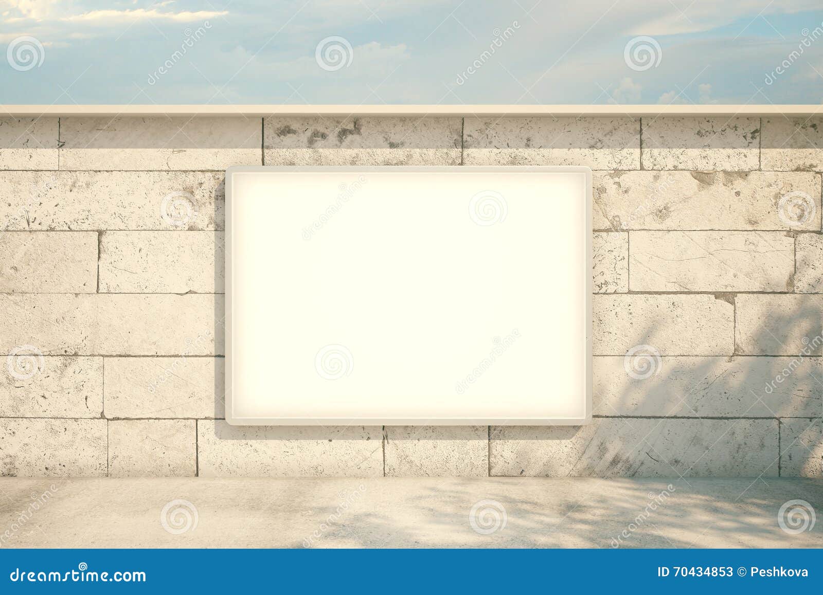 Hanging Billboard Concrete Brick Stock Illustration - Illustration of ...