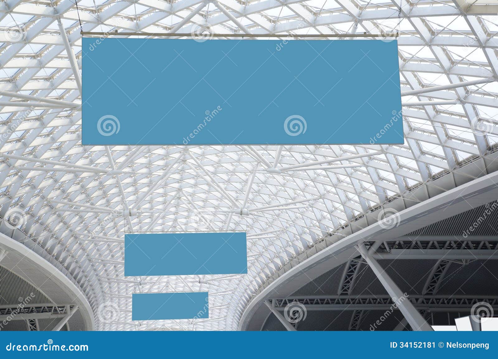 Hanging blank signs stock image. Image of ceiling, frame - 34152181