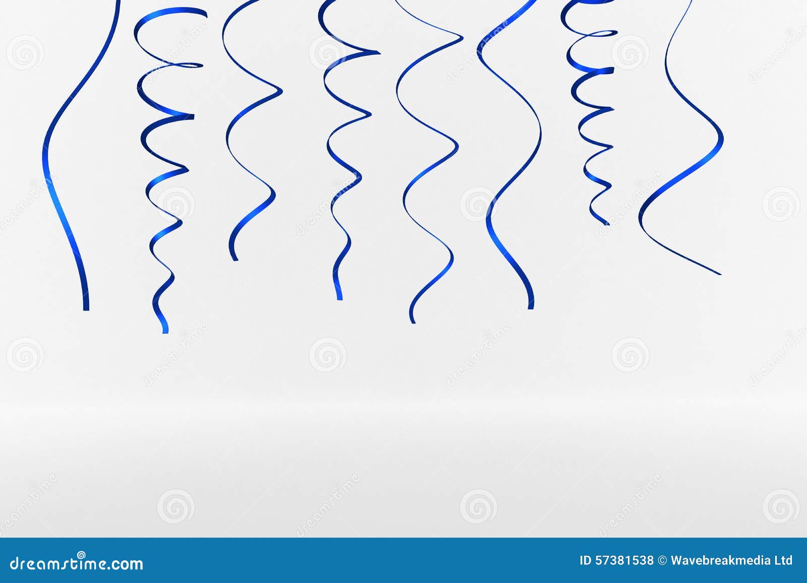 Hanging Blue Streamer Ribbon Decorations Stock Illustrations – 11 ...