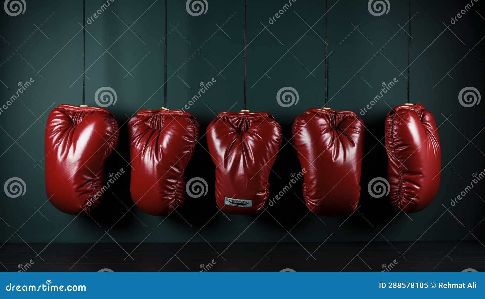 Hanging Boxing Gloves. Equipment for Competition Background Stock ...