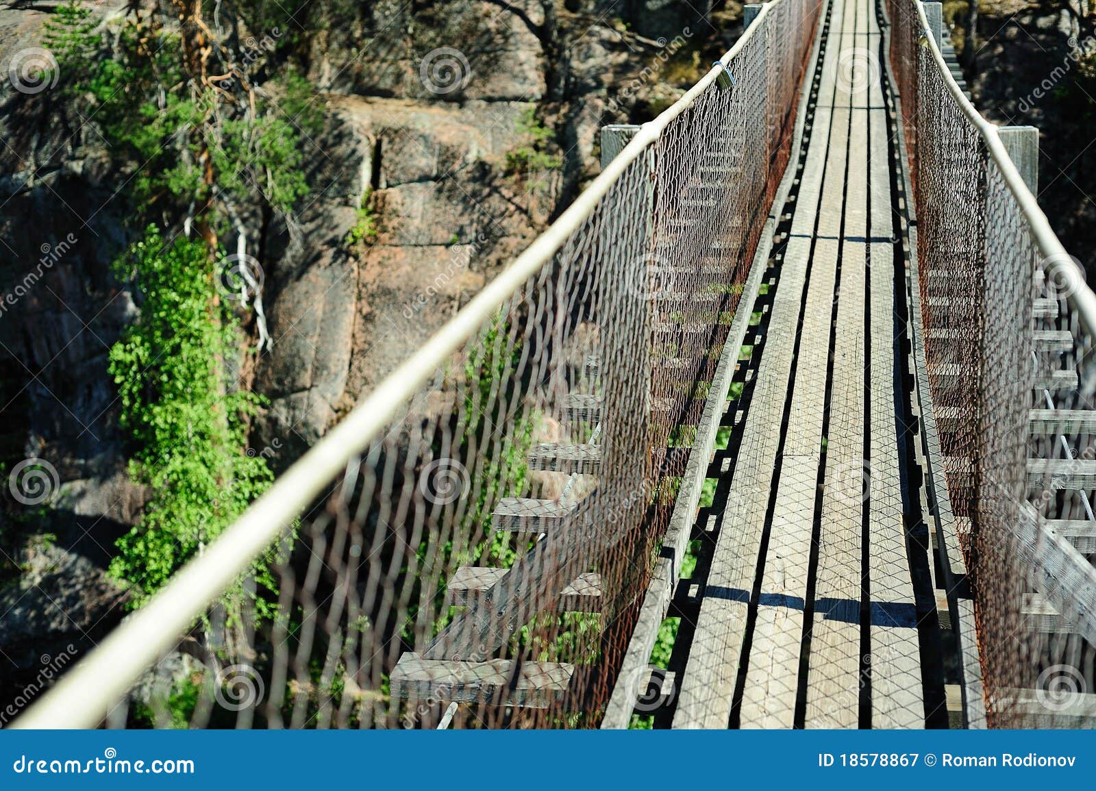 Hanging bridge stock image. Image of nature, north, picturesque - 18578867