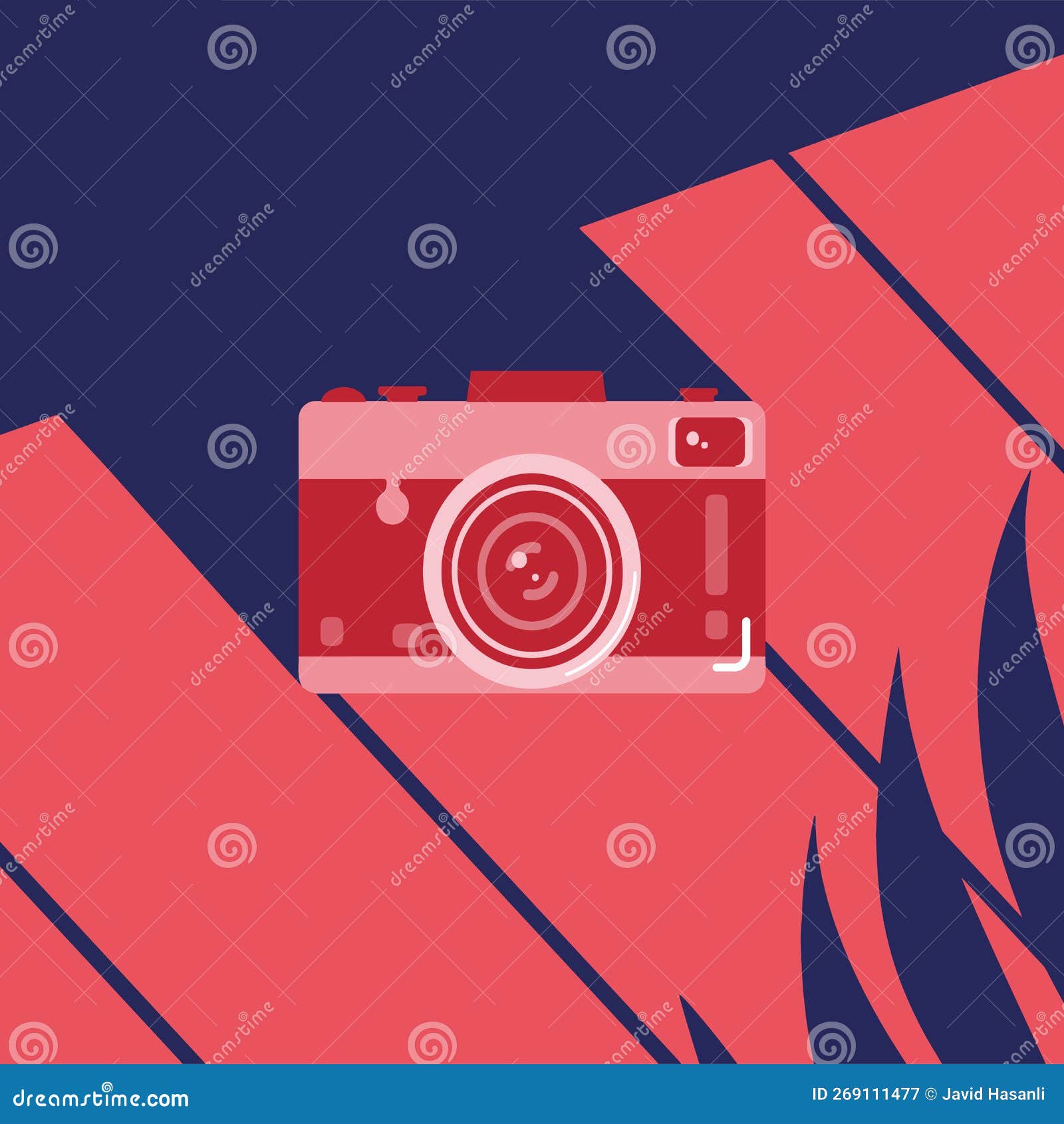 Hanging Camera Vector Flat Style Concept Red Stock Vector ...