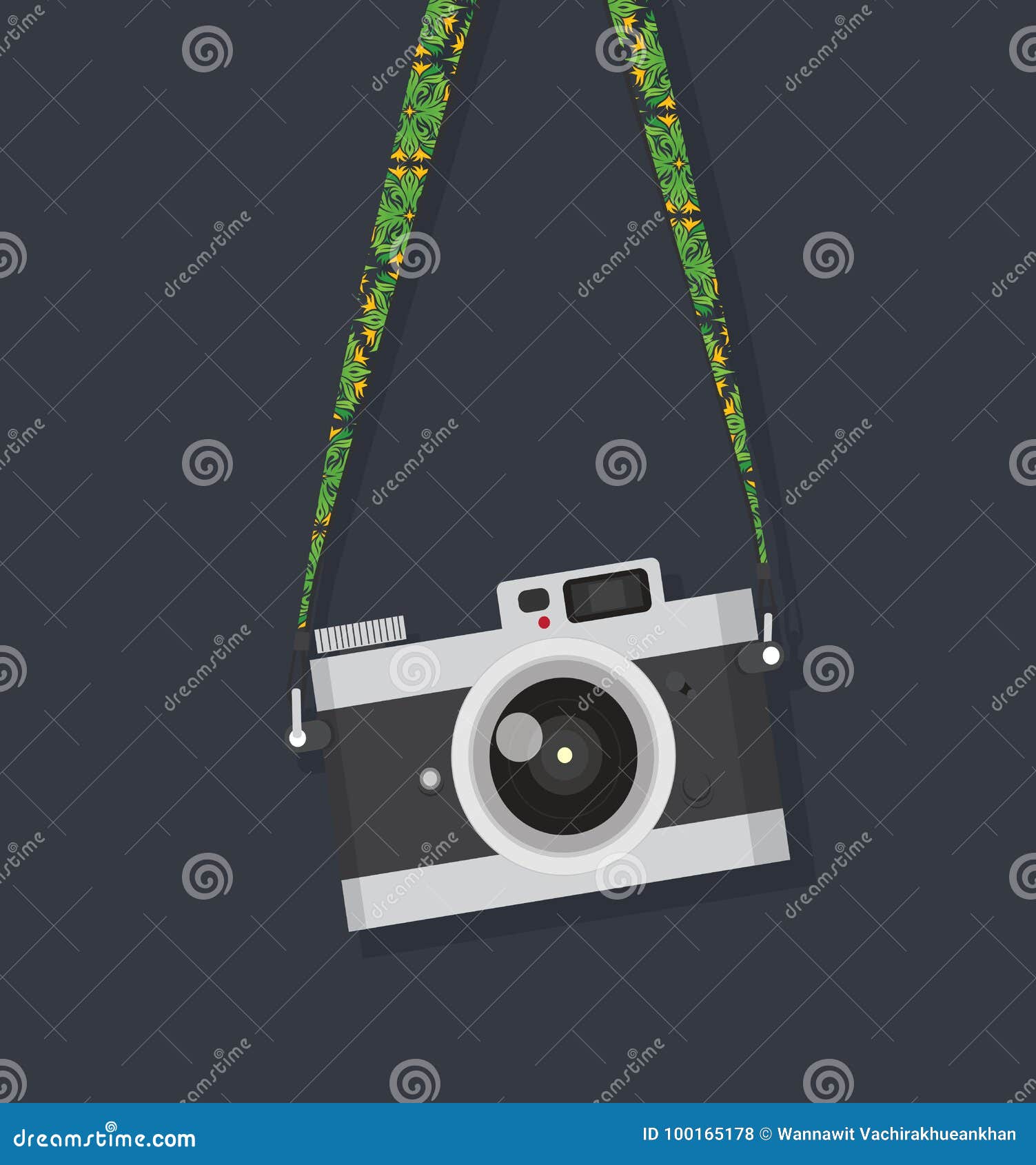 Hanging Camera stock vector. Illustration of flash, photograph - 100165178