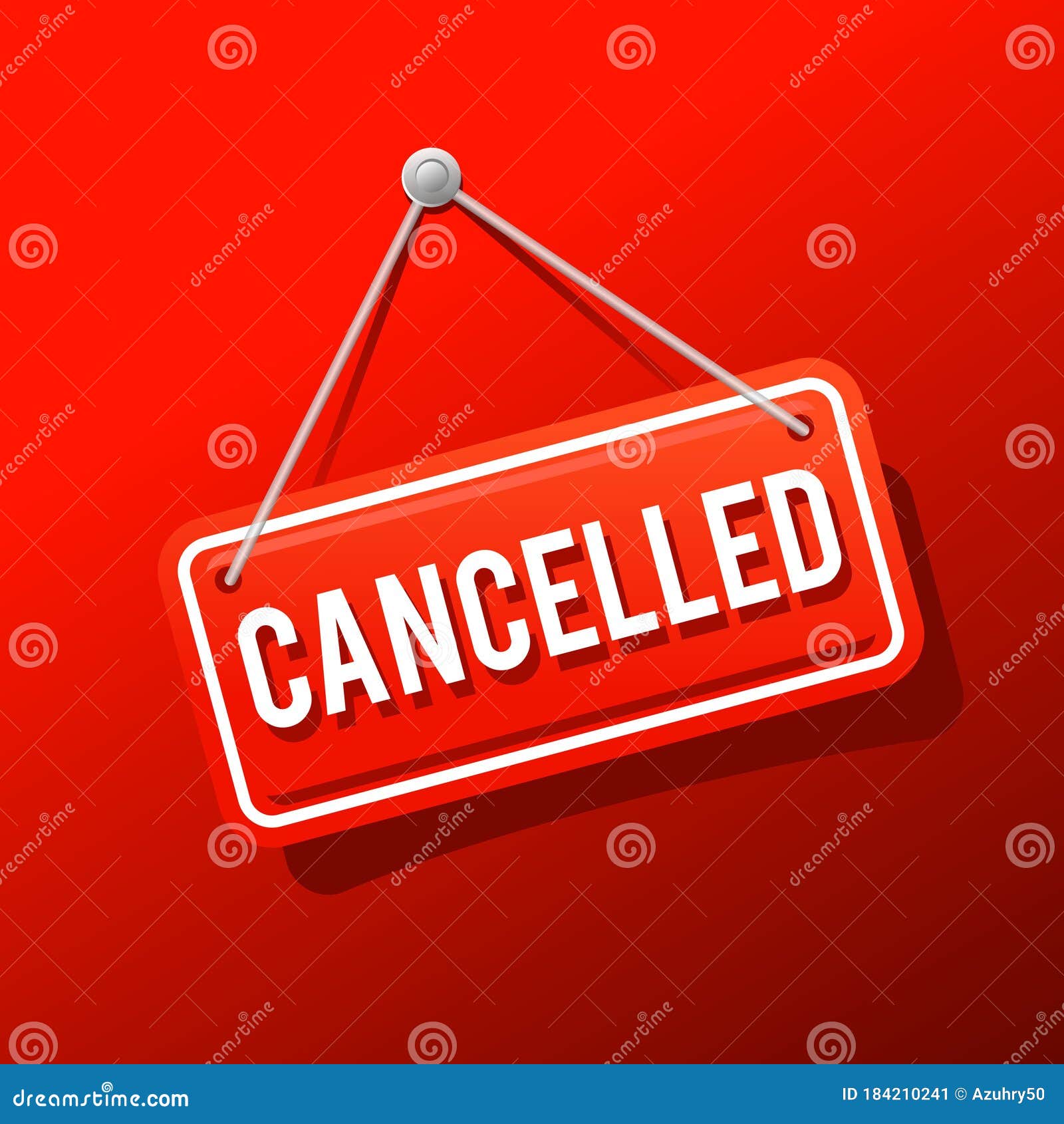 Hanging Cancelled Stamp. Cancelled Square Sign Stock Vector ...