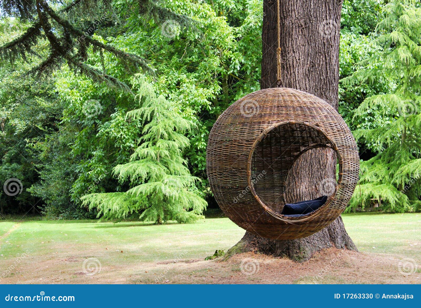 Hanging chair stock photo. Image of relax, green, door - 17263330
