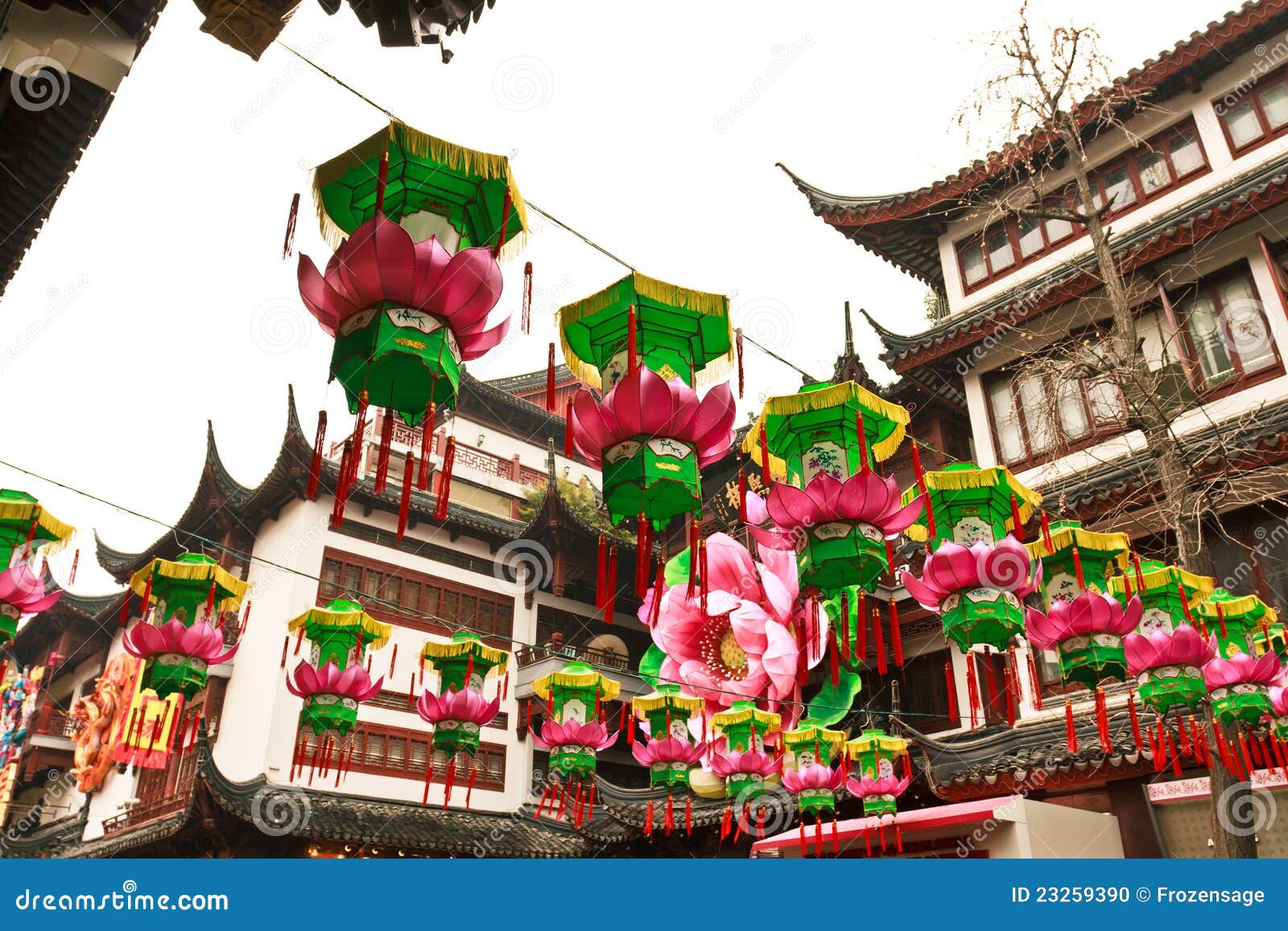 Hanging Chinese lanterns stock photo. Image of east, celebration - 23259390