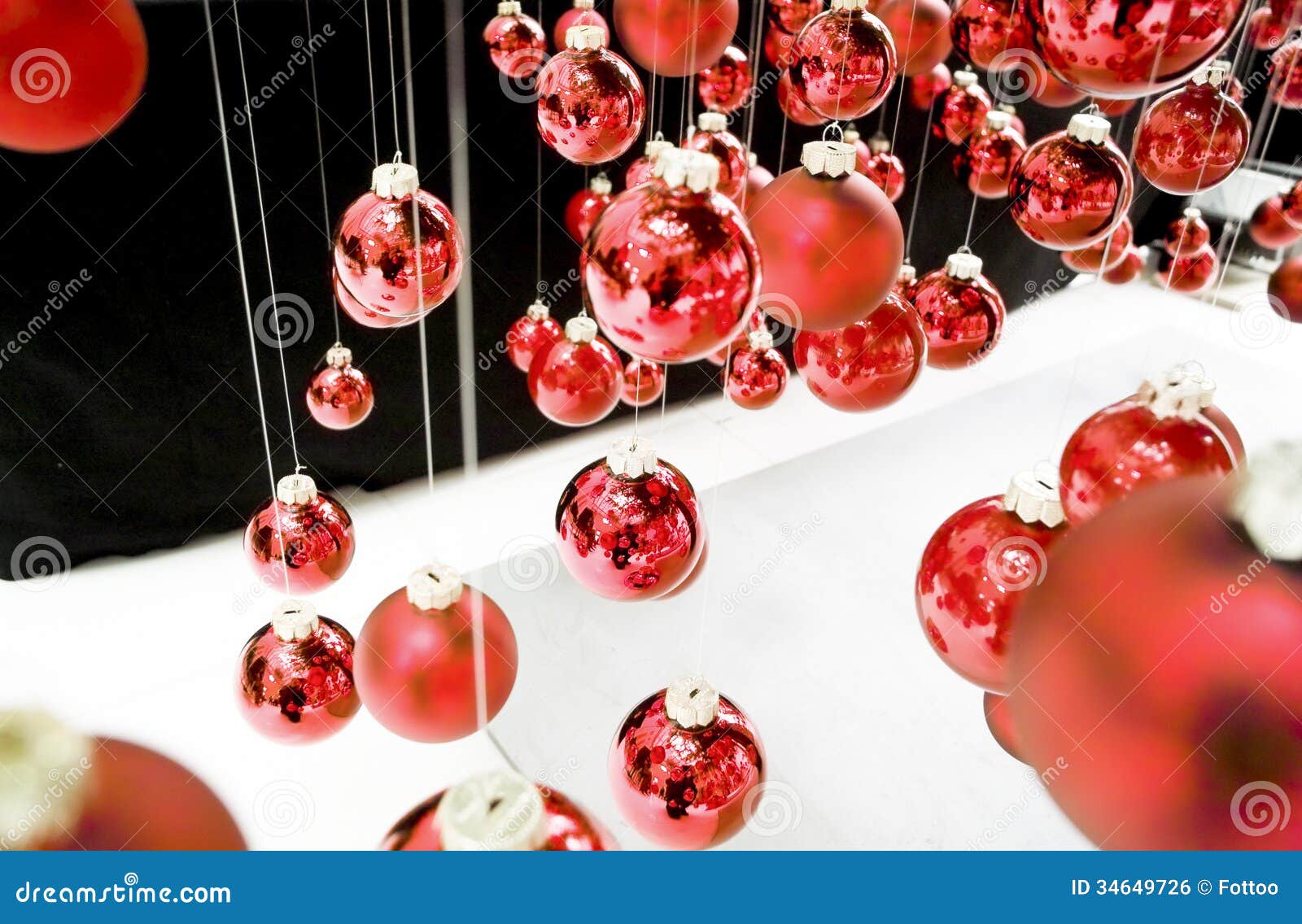 Hanging christmas baubles stock photo. Image of shiny - 34649726