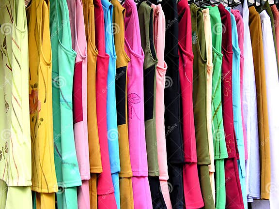 Hanging clothes stock photo. Image of clothes, blue, lady - 388246