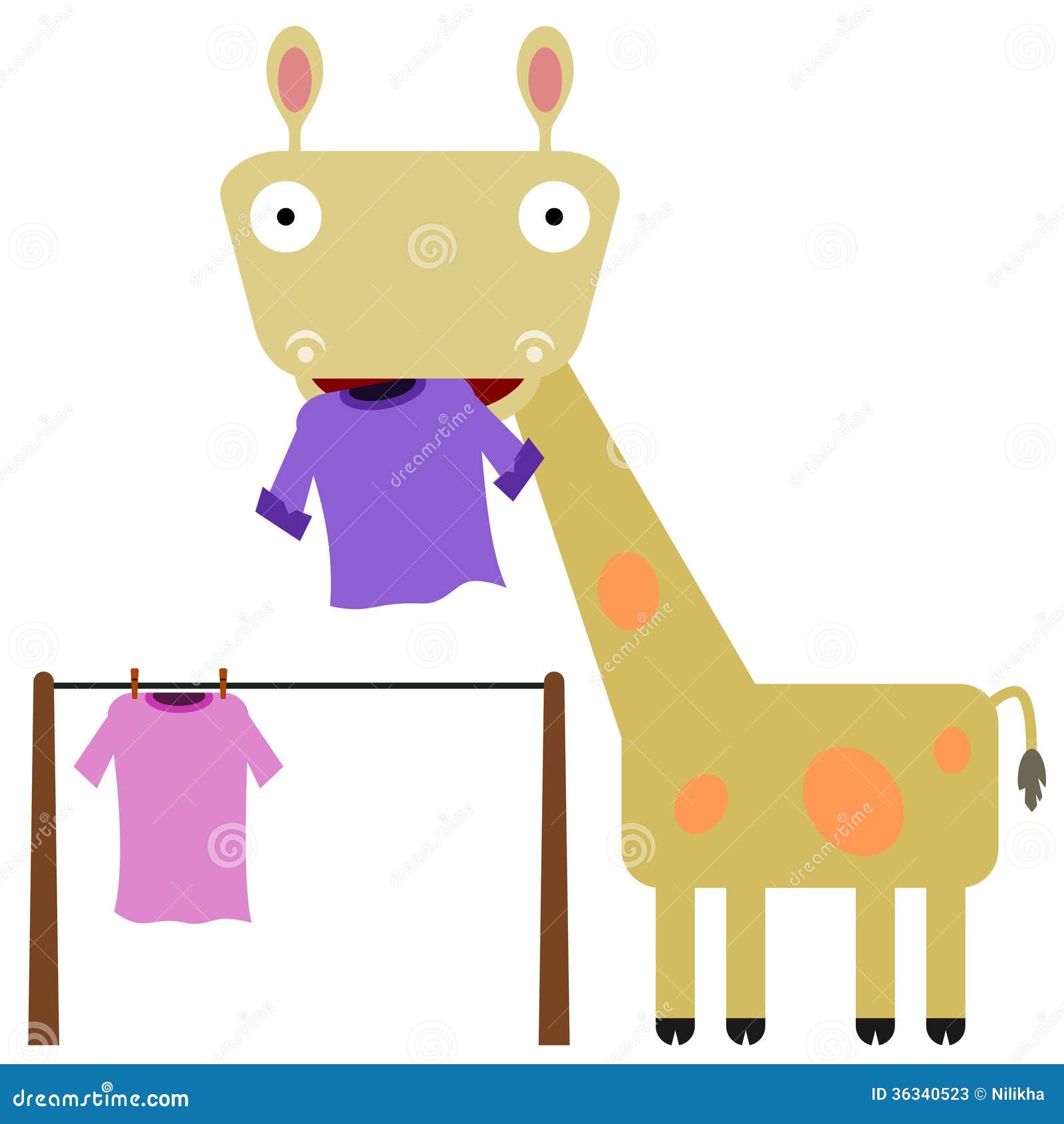 Hanging clothes stock illustration. Illustration of clothes - 36340523