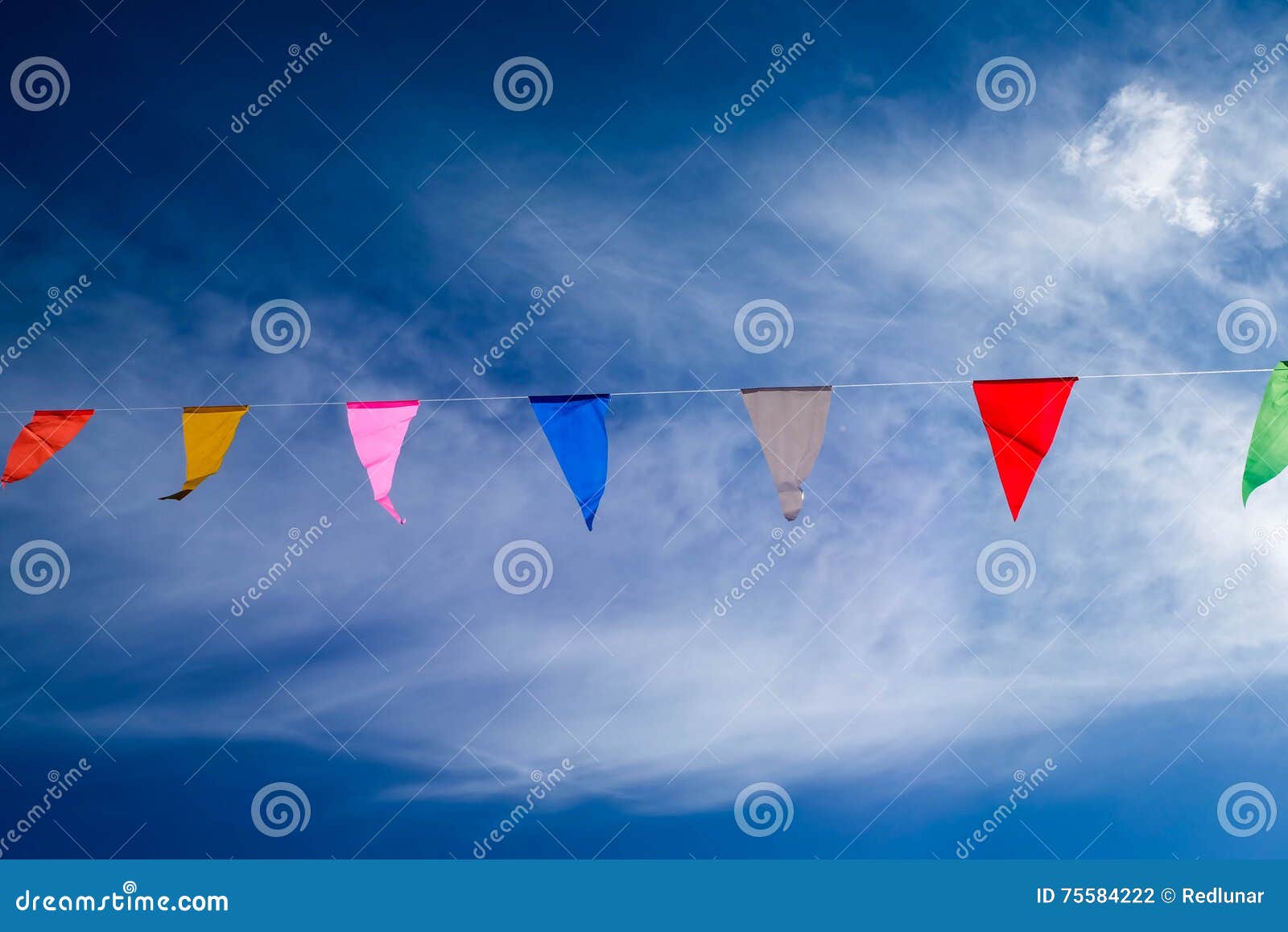 Hanging colorful flag stock photo. Image of blowing, colorful - 75584222
