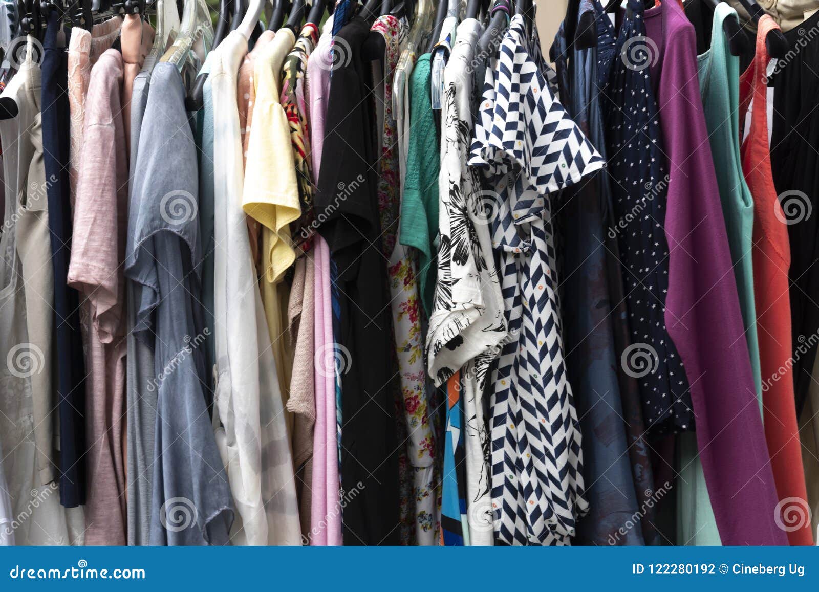 Hanging clothes rack stock photo. Image of design, hanger - 122280192