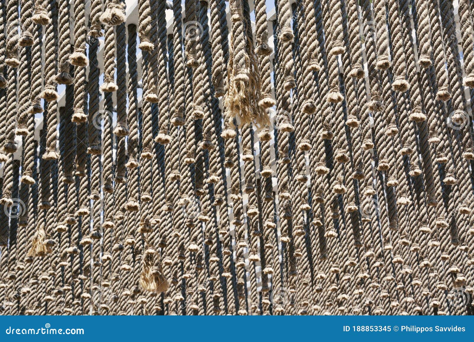 Hanging Decorative Ropes for Outdoor Architecture Design Stock Image ...