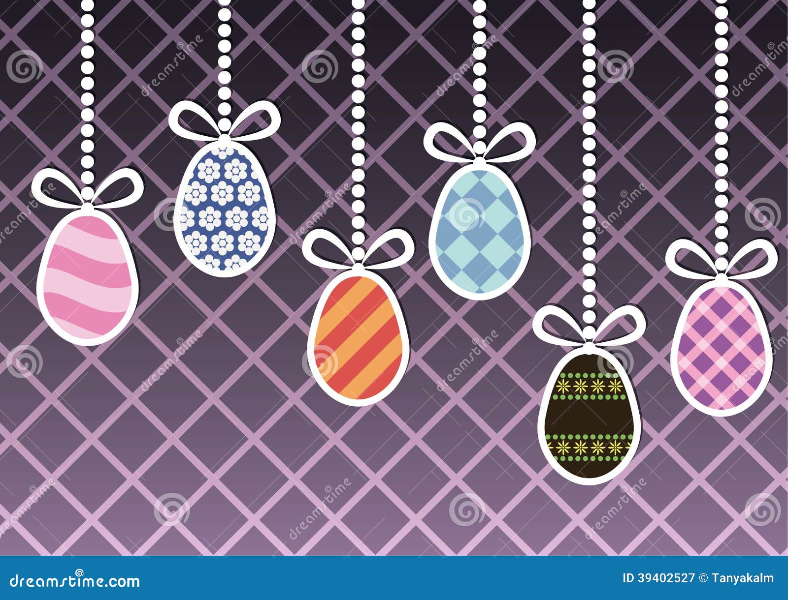 Hanging easter eggs stock vector. Illustration of food - 39402527