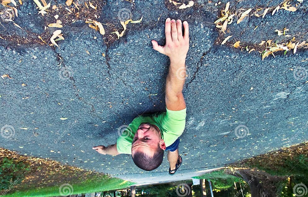 Hanging on the edge stock image. Image of body, suspended - 26083163