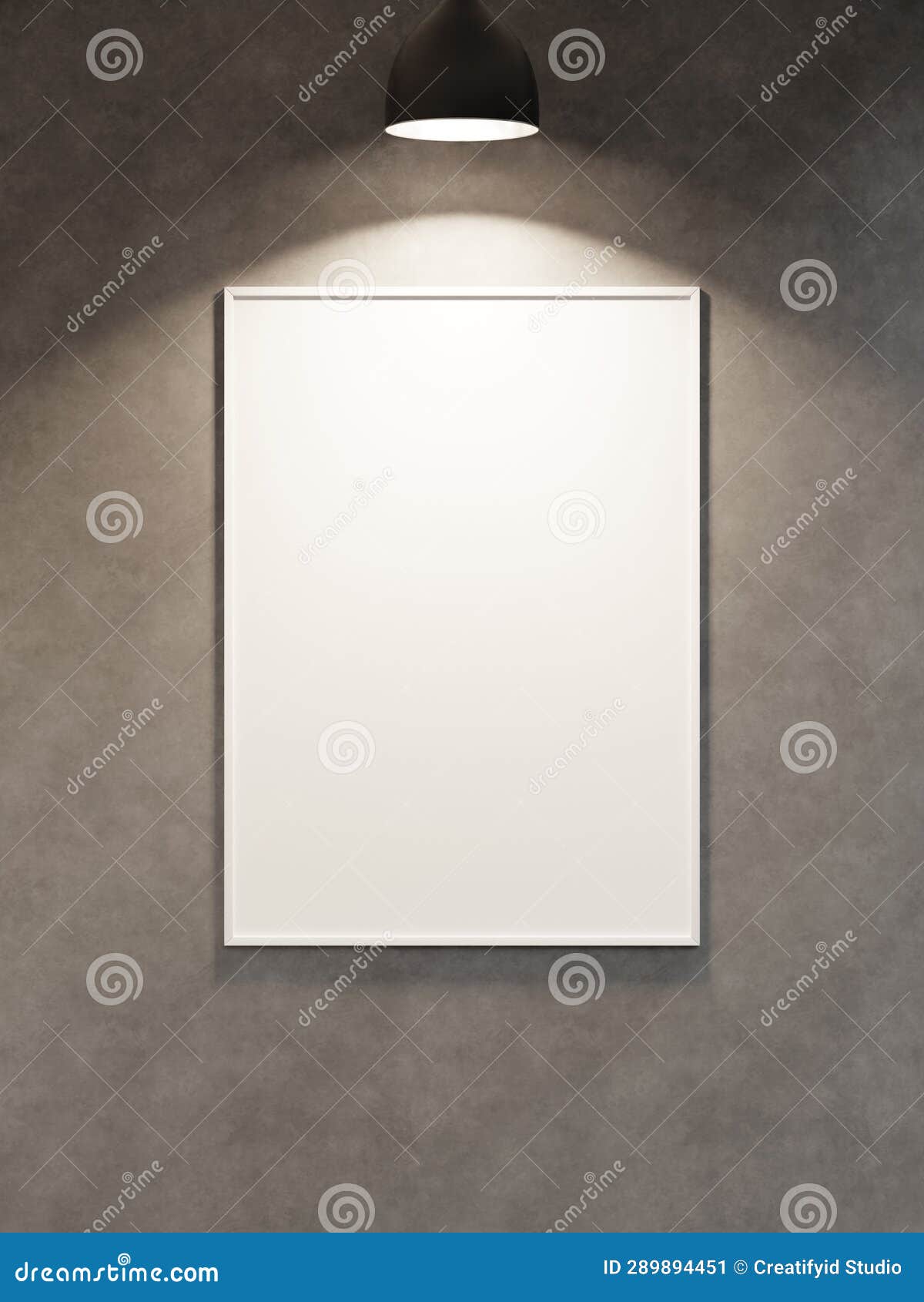 Hanging Empty Blank Frame Hanging on the Wall Stock Illustration ...