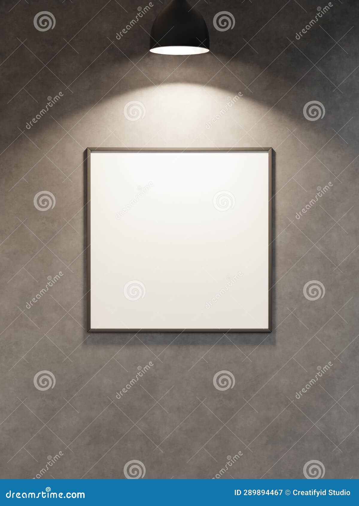 Hanging Empty Blank Frame Hanging on the Wall Stock Illustration ...