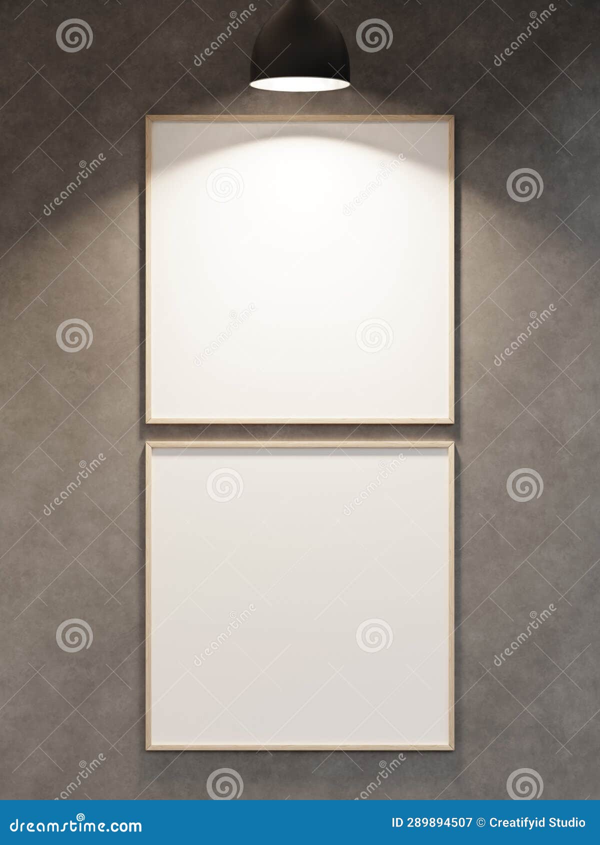 Hanging Empty Blank Frame Hanging on the Wall Stock Illustration ...