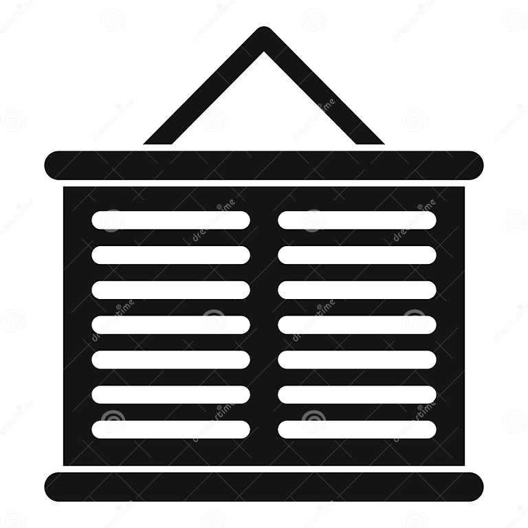 Hanging Empty Chart Icon, Simple Style Stock Vector - Illustration of ...