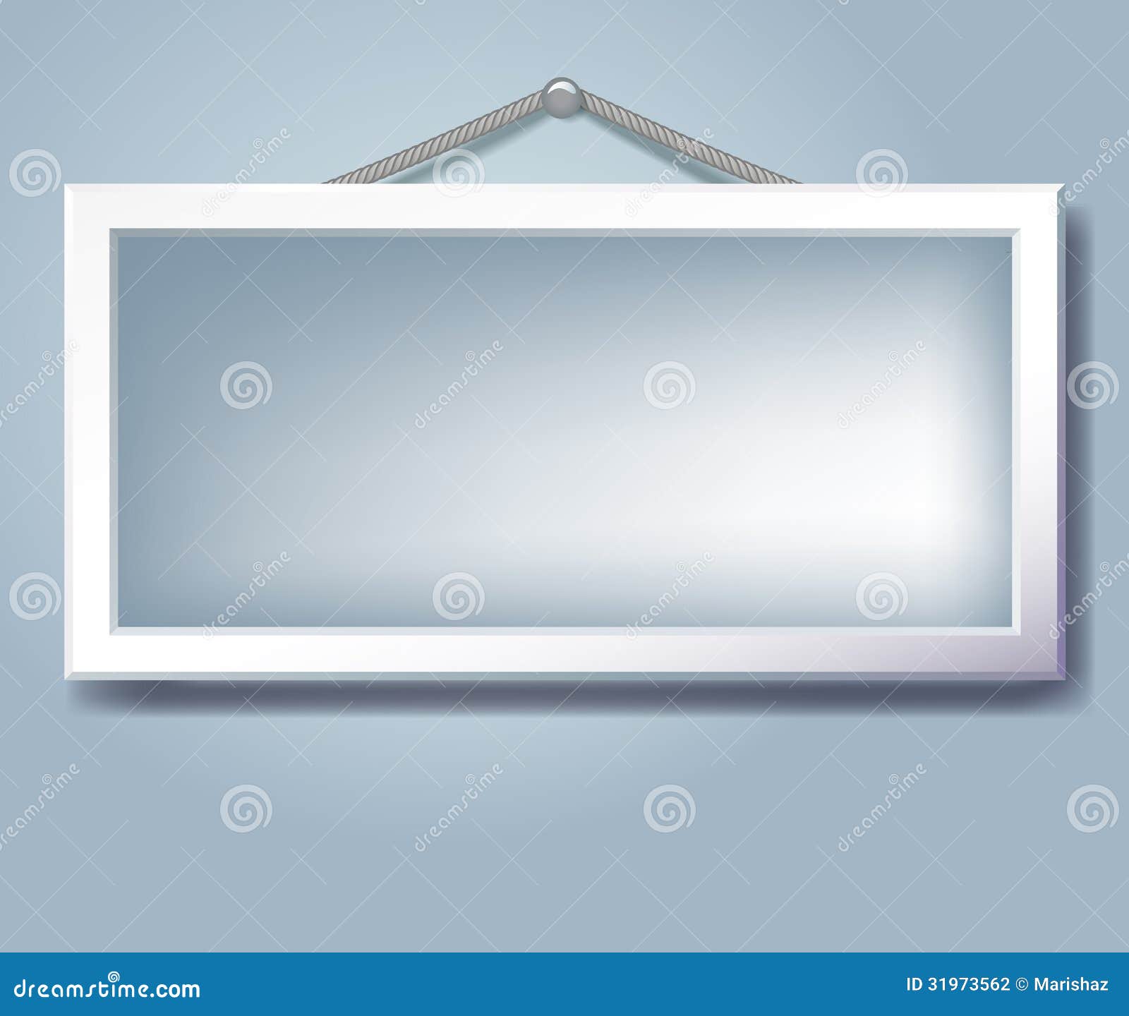 Hanging empty frame stock vector. Illustration of square - 31973562