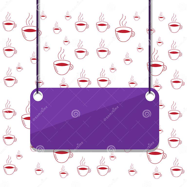 Hanging Empty Rectangle Shaped Sign on Colorful Background. Board ...