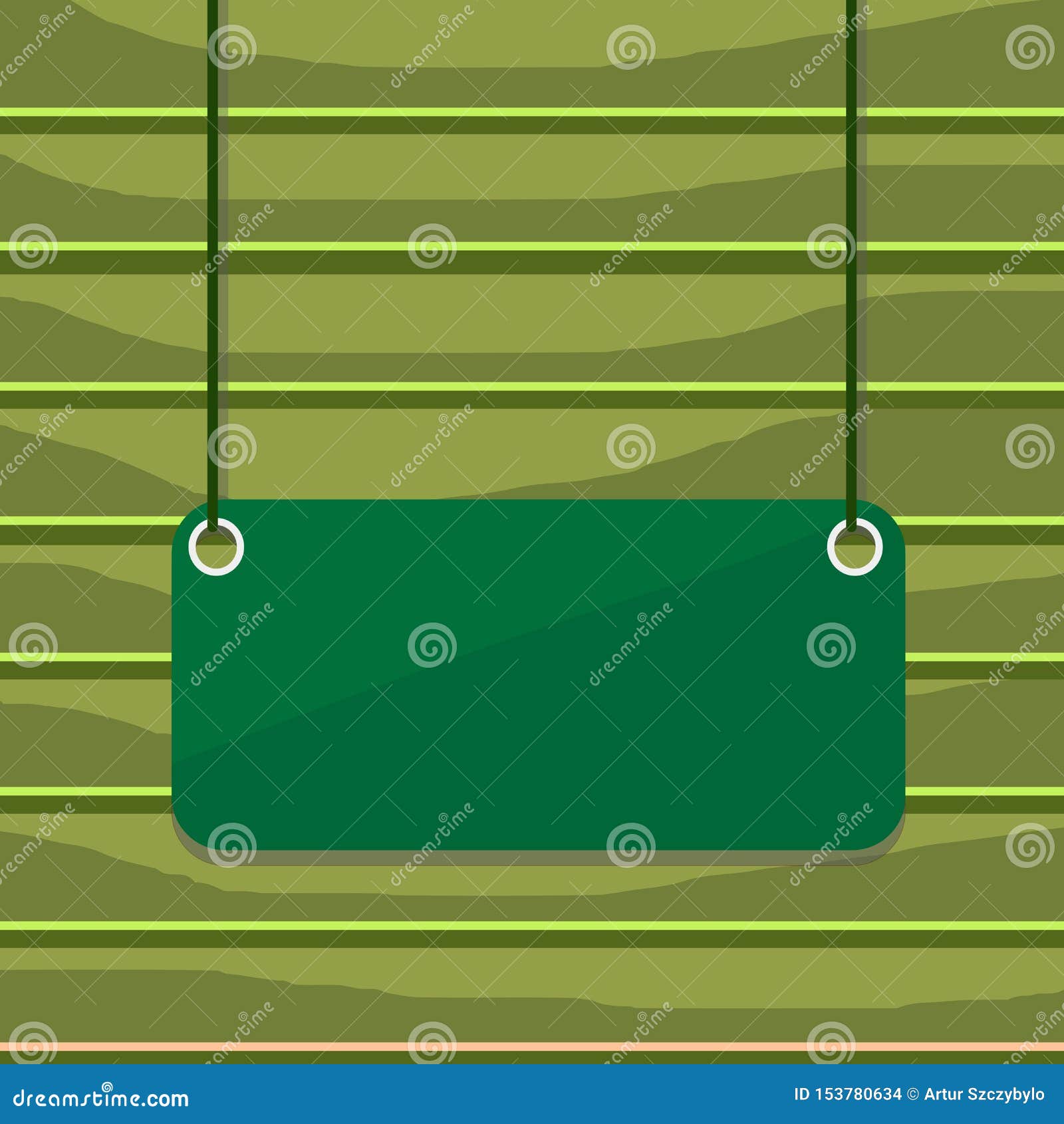 Hanging Empty Rectangle Shaped Sign on Colorful Background. Board ...