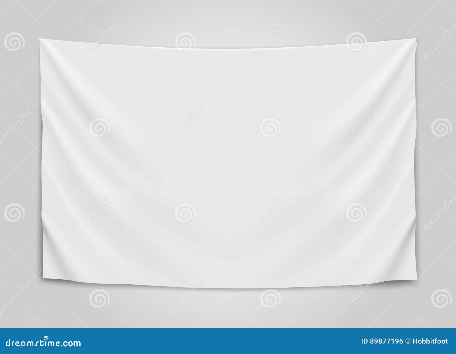 Hanging Empty White Flag. Blank Flag Concept Stock Vector ...