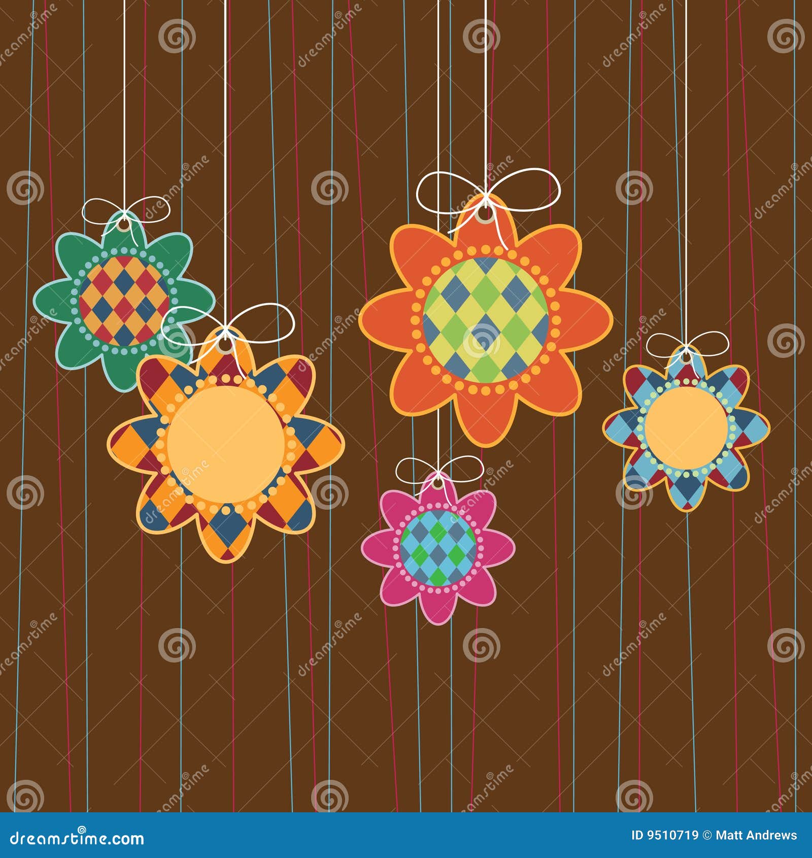 Hanging flowers stock vector. Illustration of pattern - 9510719