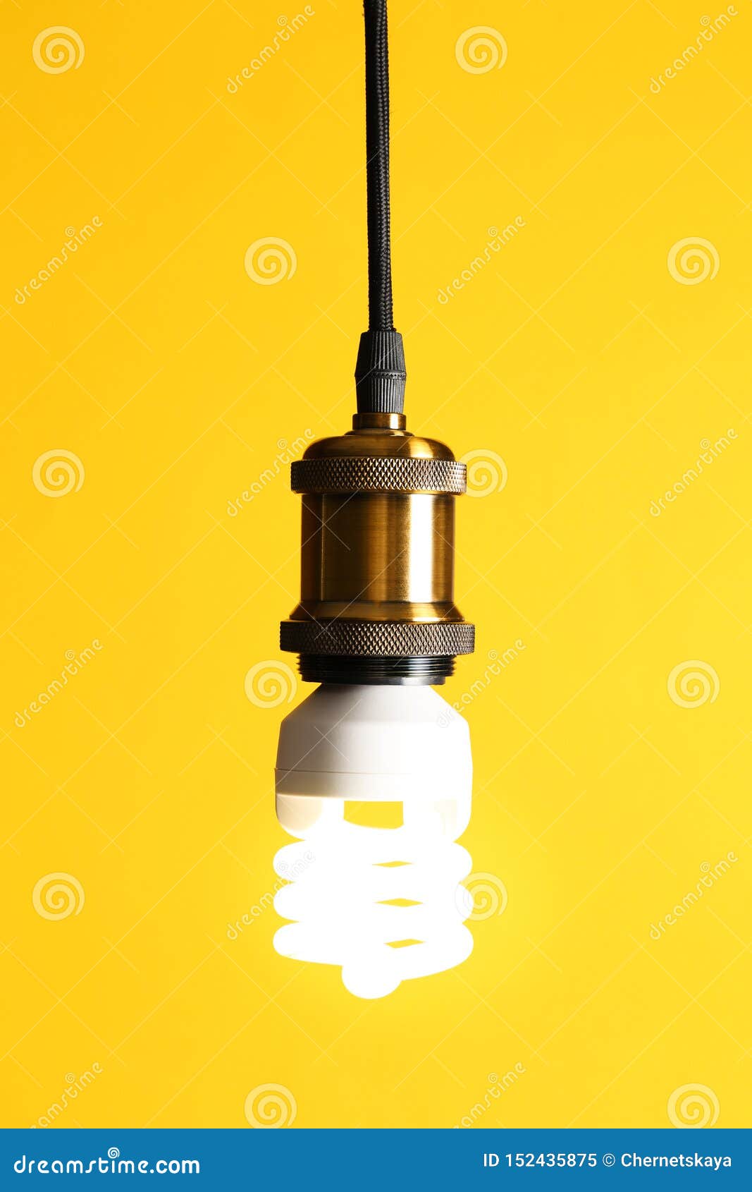 Hanging Fluorescent Lamp Bulb Stock Image - Image of solution, hanging ...