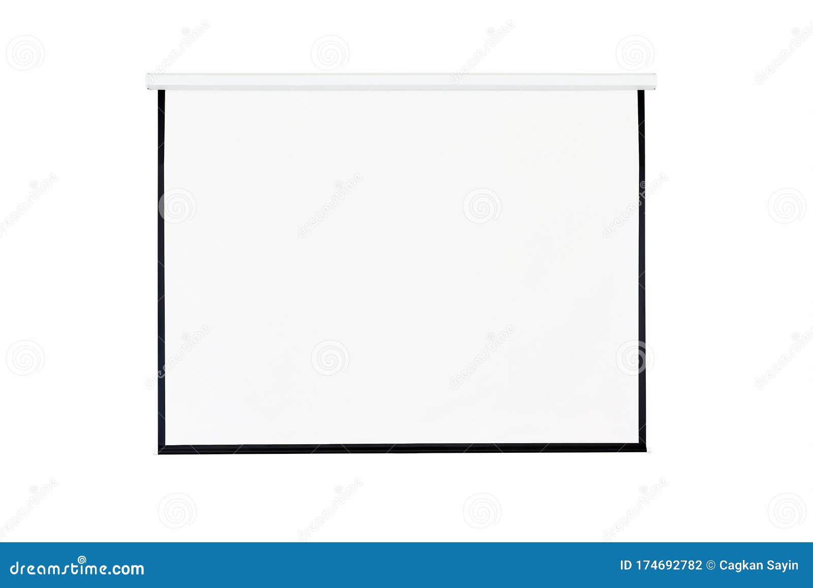 Hanging Foldable Projection Screen Isolated Stock Photo - Image of ...