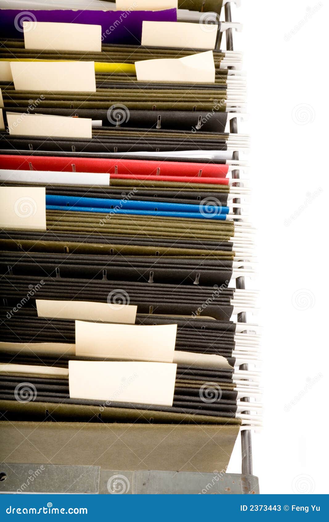 Hanging Folders and label stock image. Image of card, order - 2373443