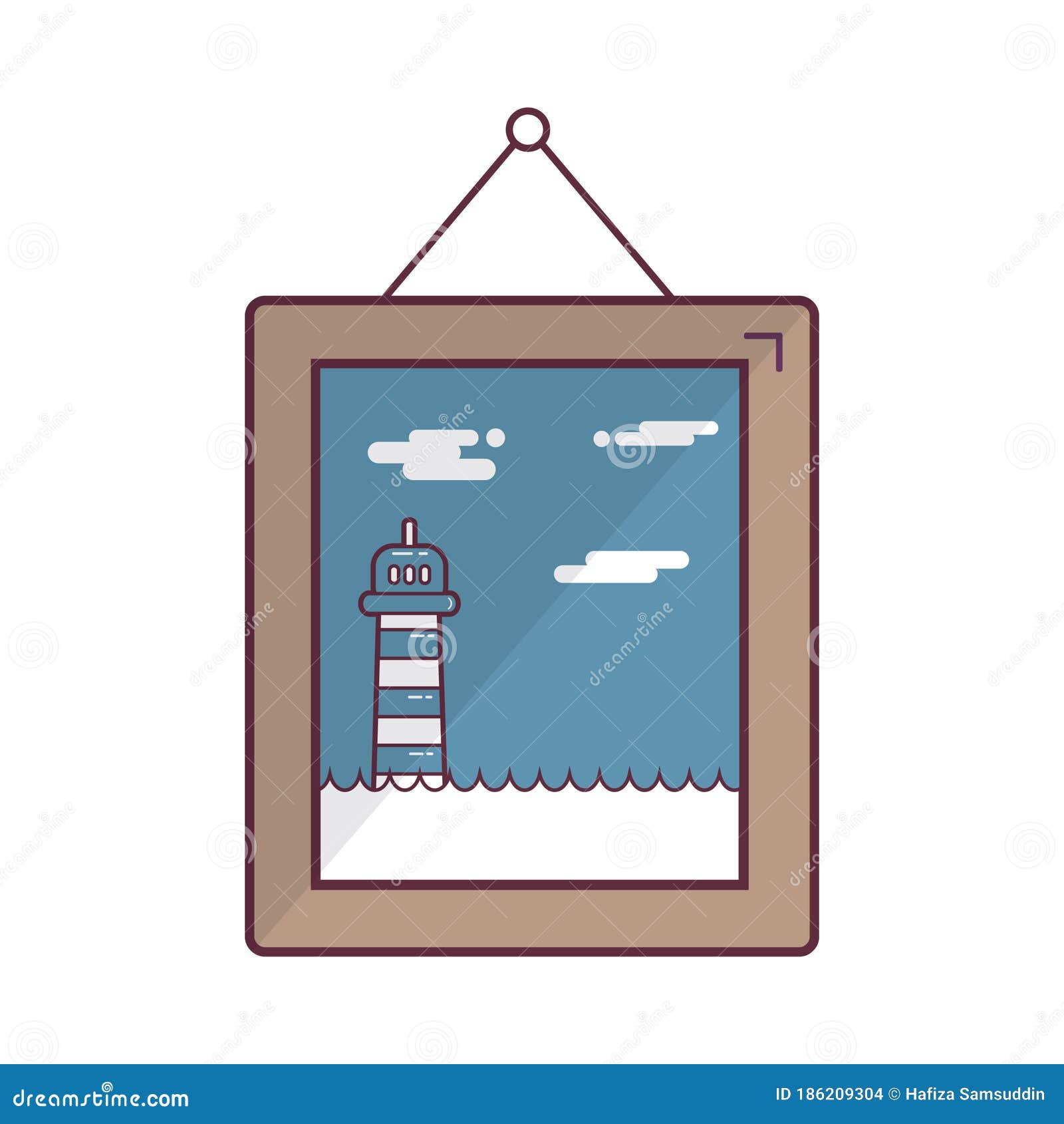 Hanging Frame. Vector Illustration Decorative Design Stock Vector ...