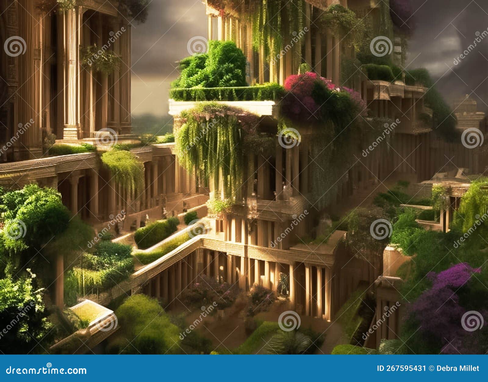 Hanging Gardens of Babylon Depiction Stock Image - Image of monument ... Hanging Gardens of Babylon Depiction Stock Image - Image of monument ...