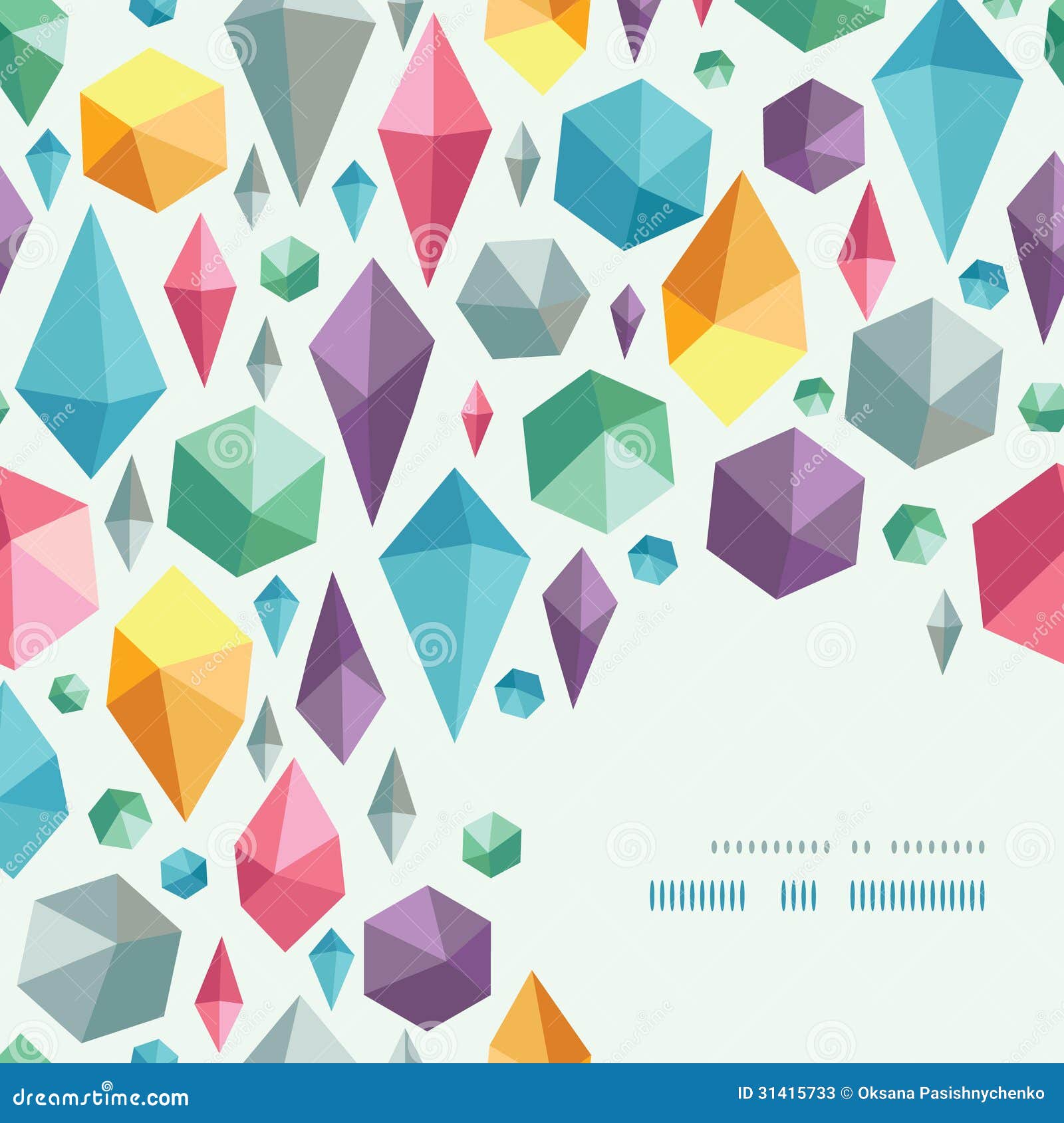 Hanging Geometric Shapes Corner Pattern Background Stock Vector ...