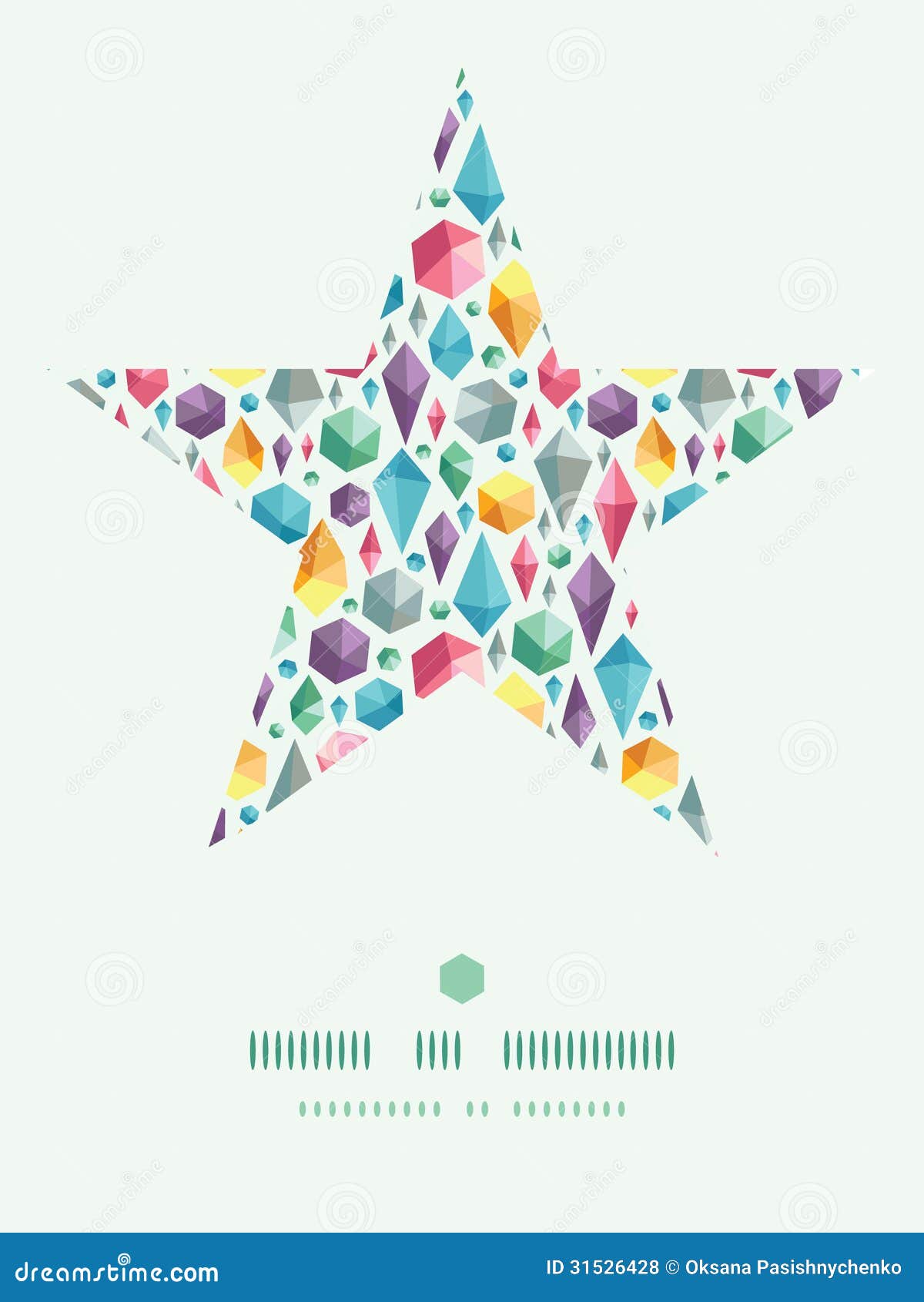 Hanging Geometric Shapes Star Decor Pattern Stock Vector - Illustration ...