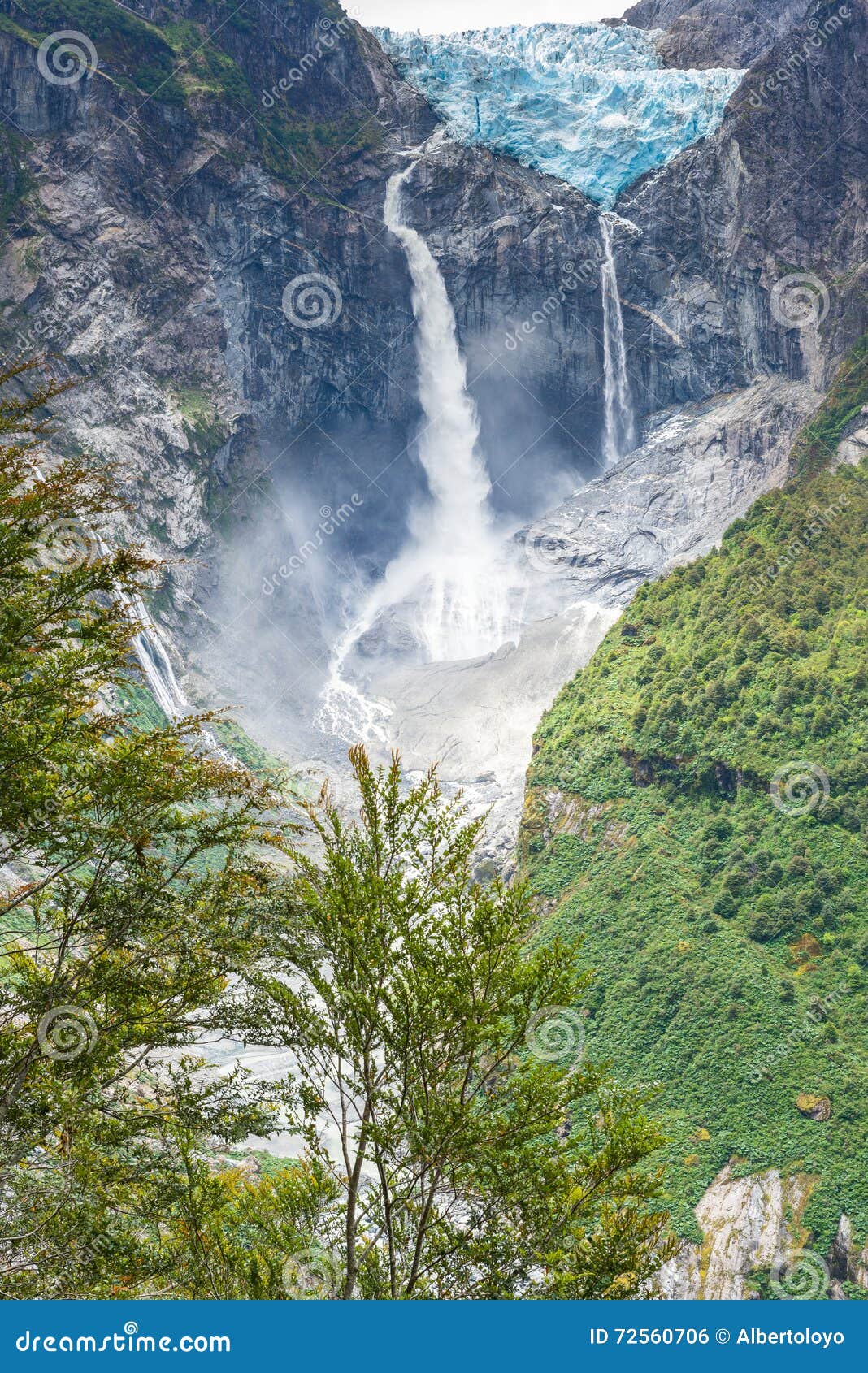 Hanging Glacier of Queulat National Park, Chile Stock Photo - Image of ...