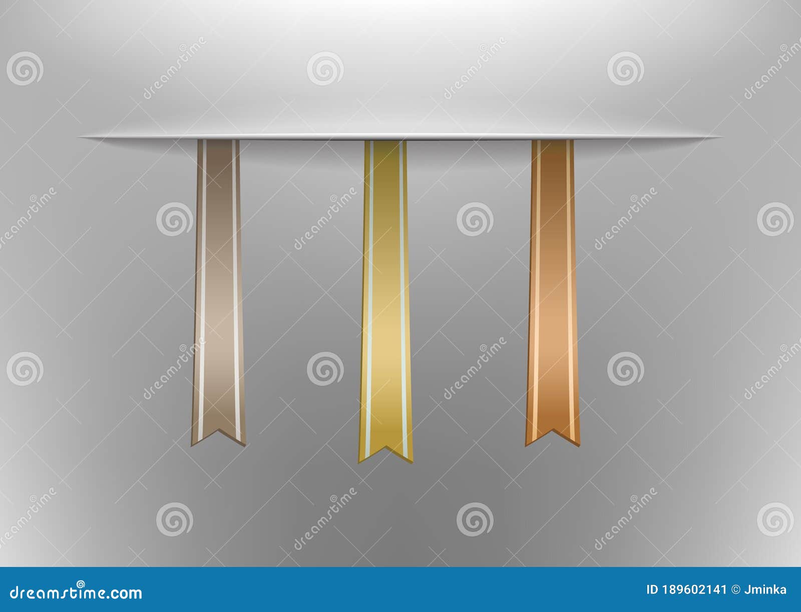 Bronze Ribbons And Banners With Gold Stock Image | CartoonDealer.com ...