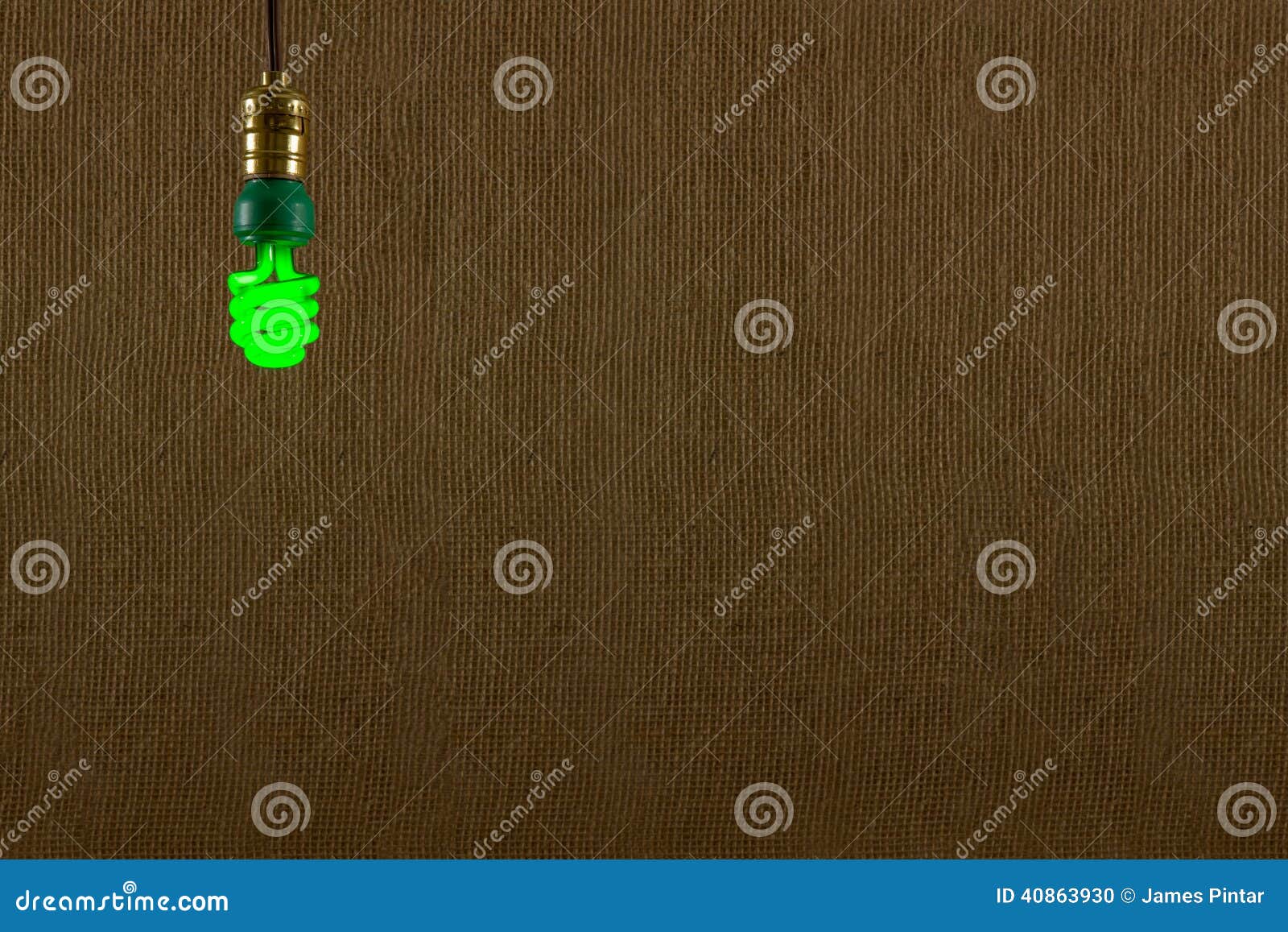 Hanging Green CFL Bulb Background Stock Photo - Image of idea, lamp ...